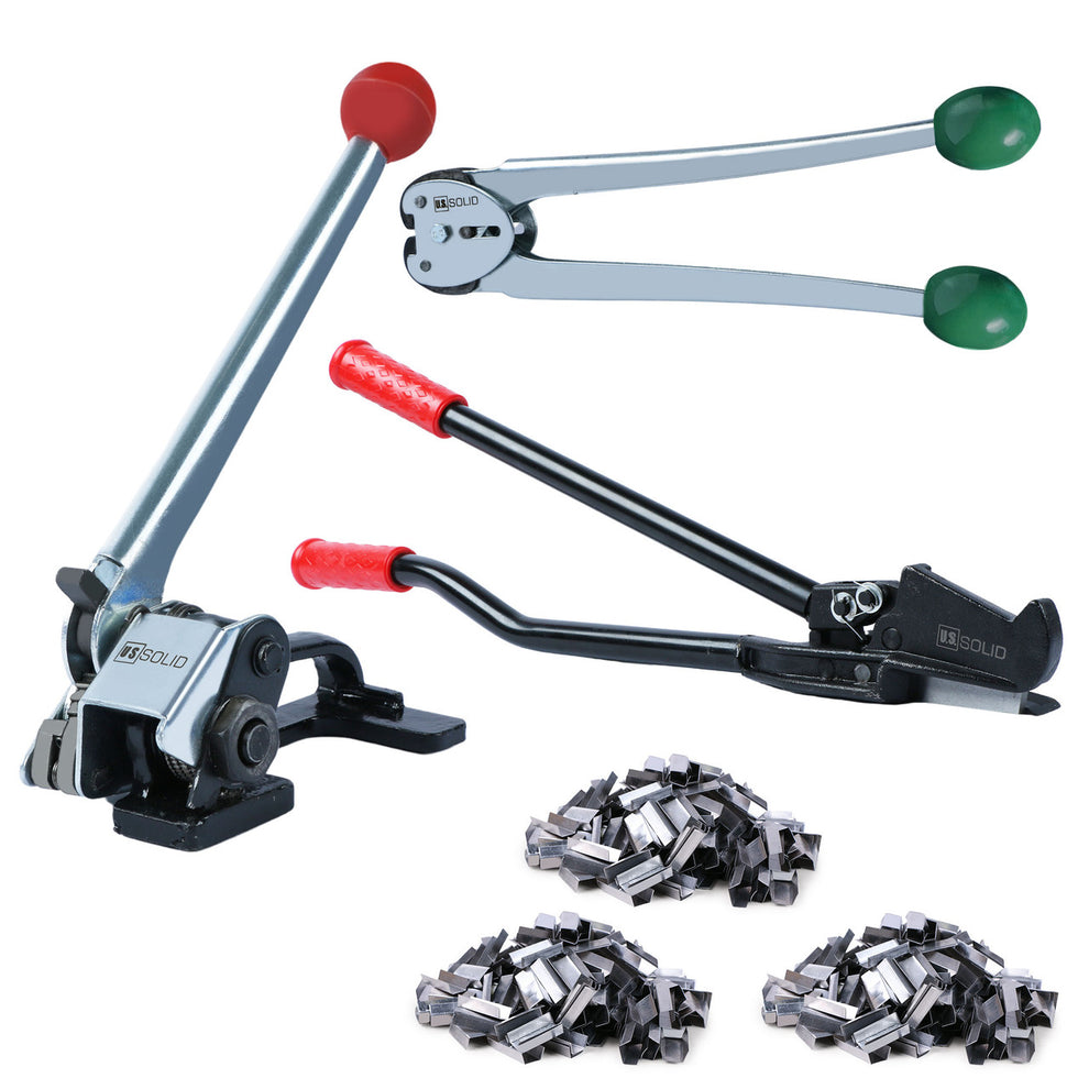 Steel Strapping Kit - Pallet Packaging Banding Set for 1/2" to 5/8" St ...