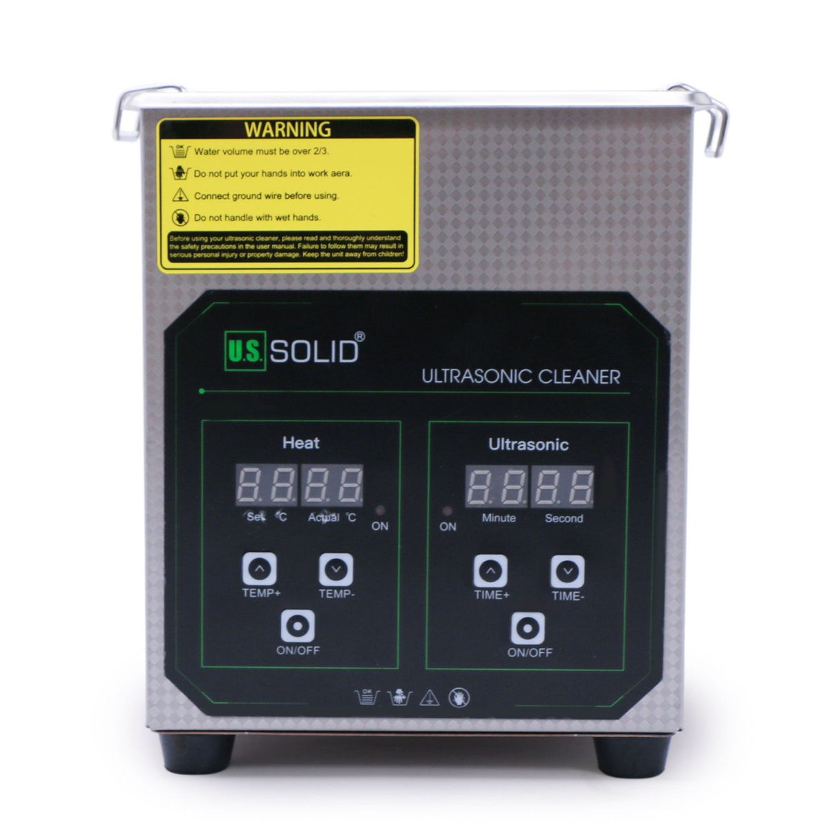 U.S. Solid 2 L Ultrasonic Cleaner, 40 KHz Stainless Steel Ultrasonic C
