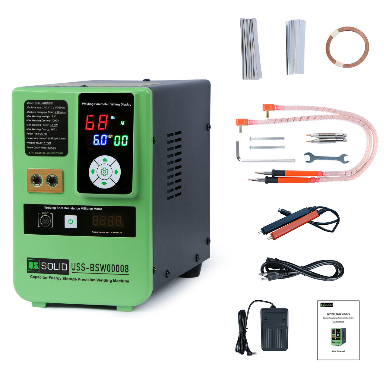 Battery Spot Welder - 42KW 7000A Capacitor Energy Storage Pulse Weldin ...