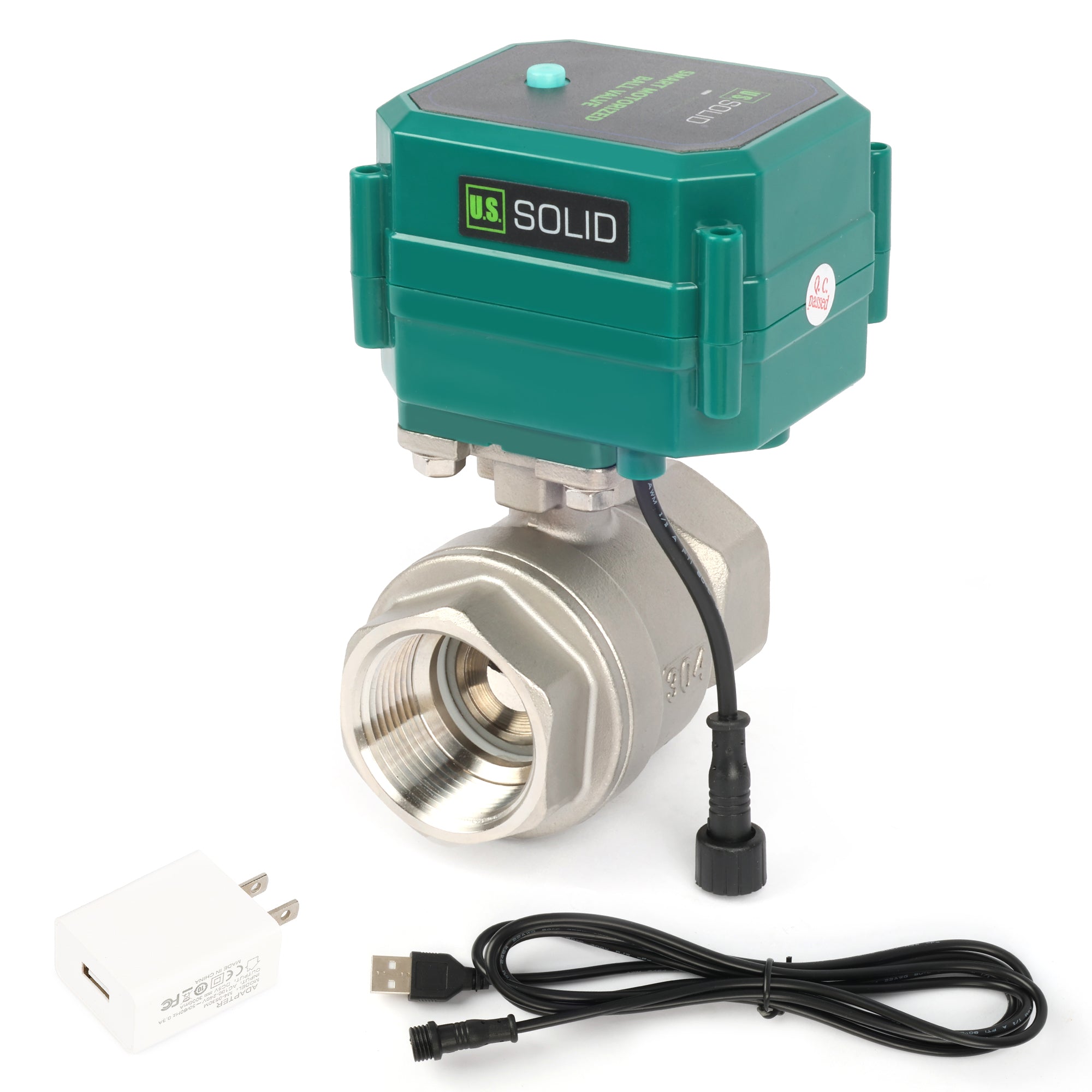 1-1/4" Smart Motorized Ball Valve - Remote App Mobile Control Stainles ...