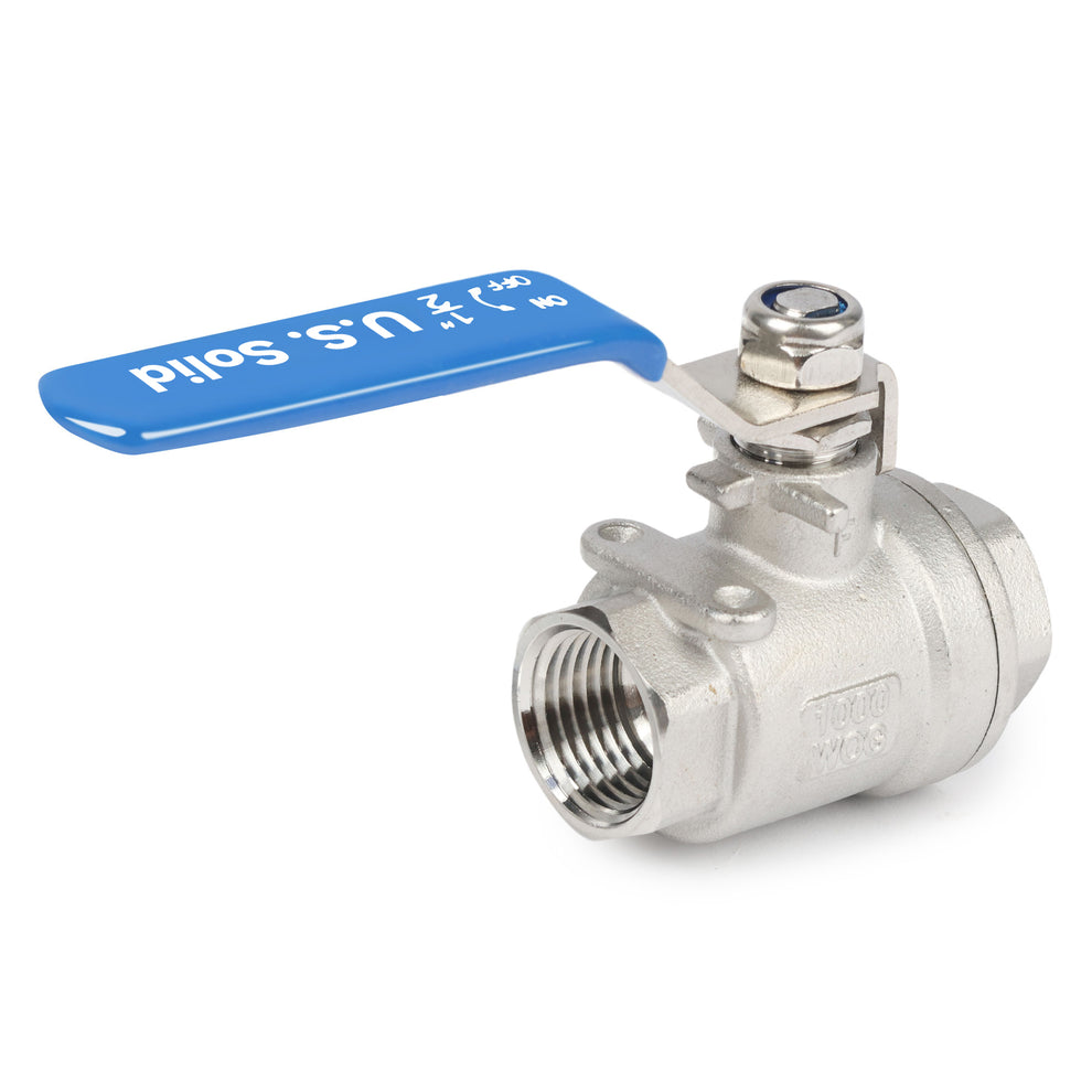 1/2" Ball Valve - 304 Stainless Steel Female Ball Valve, Full Port – U ...