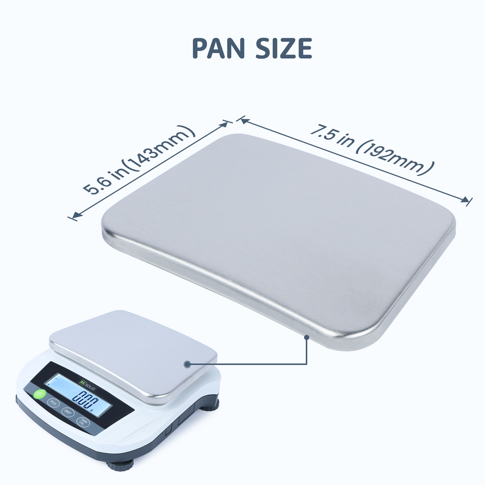 5000g x 0.01 g Precision Balance - 6" x 5" Weighing Pan Digital Scale ...