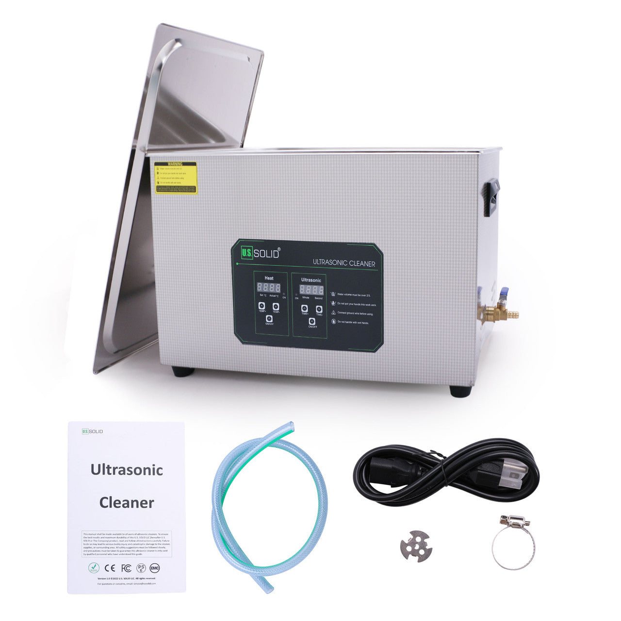 U.S. Solid 30 L Ultrasonic Cleaner, 40 KHz Stainless Steel Ultrasonic