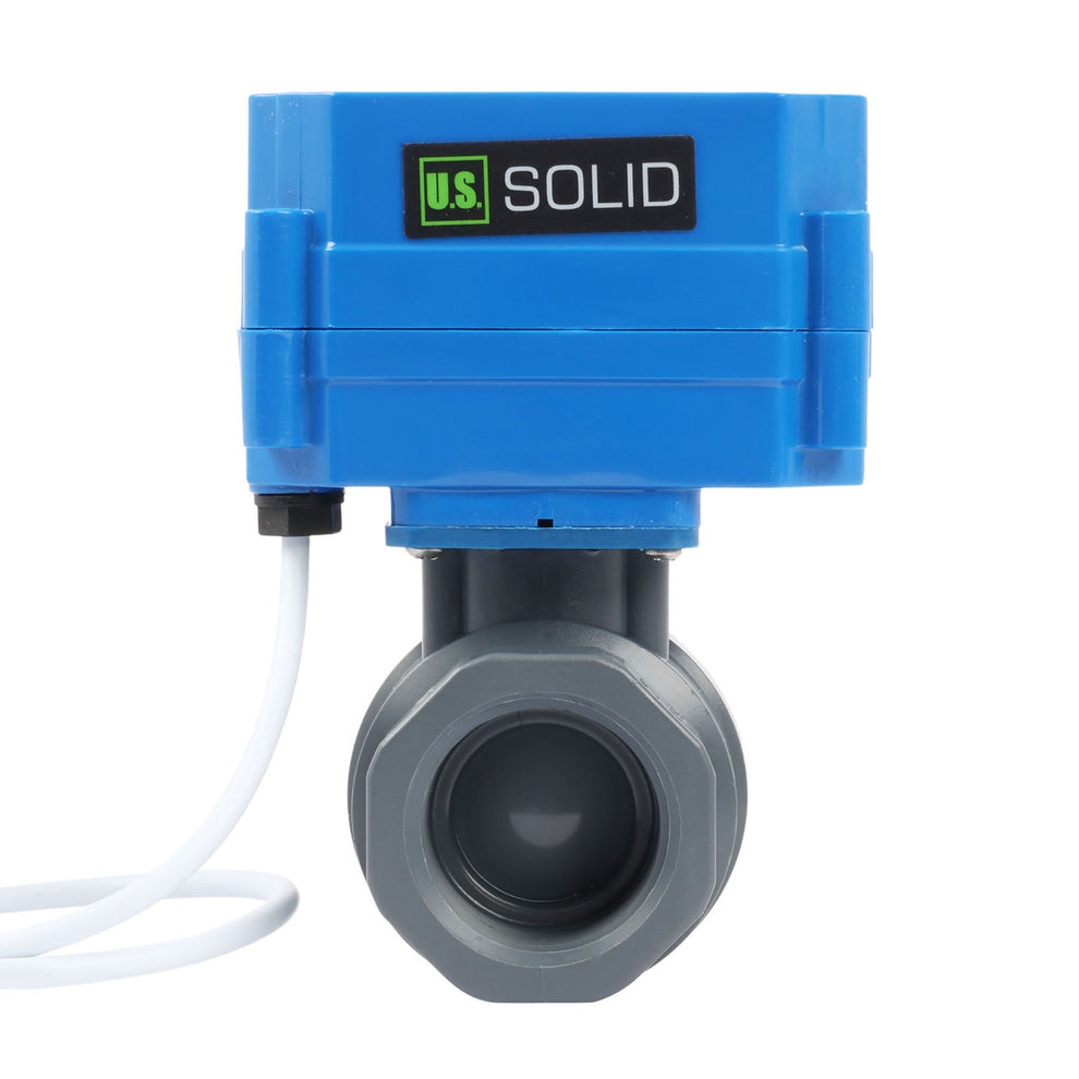 1" UPVC Motorized Ball Valve - 9-24V AC/DC Plastic Electrical Ball Val ...