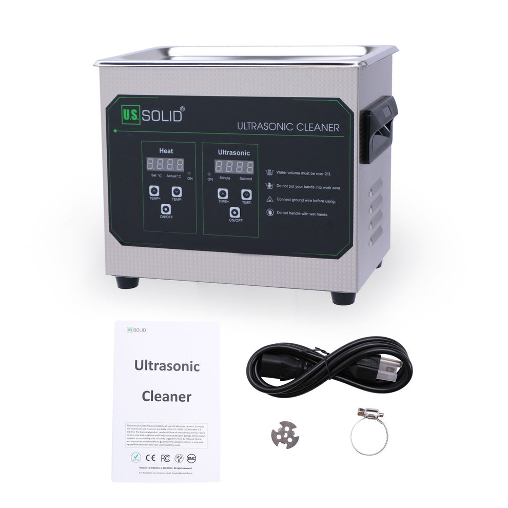 U.S. Solid 3.2 L Ultrasonic Cleaner, 40 KHz Stainless Steel Ultrasonic