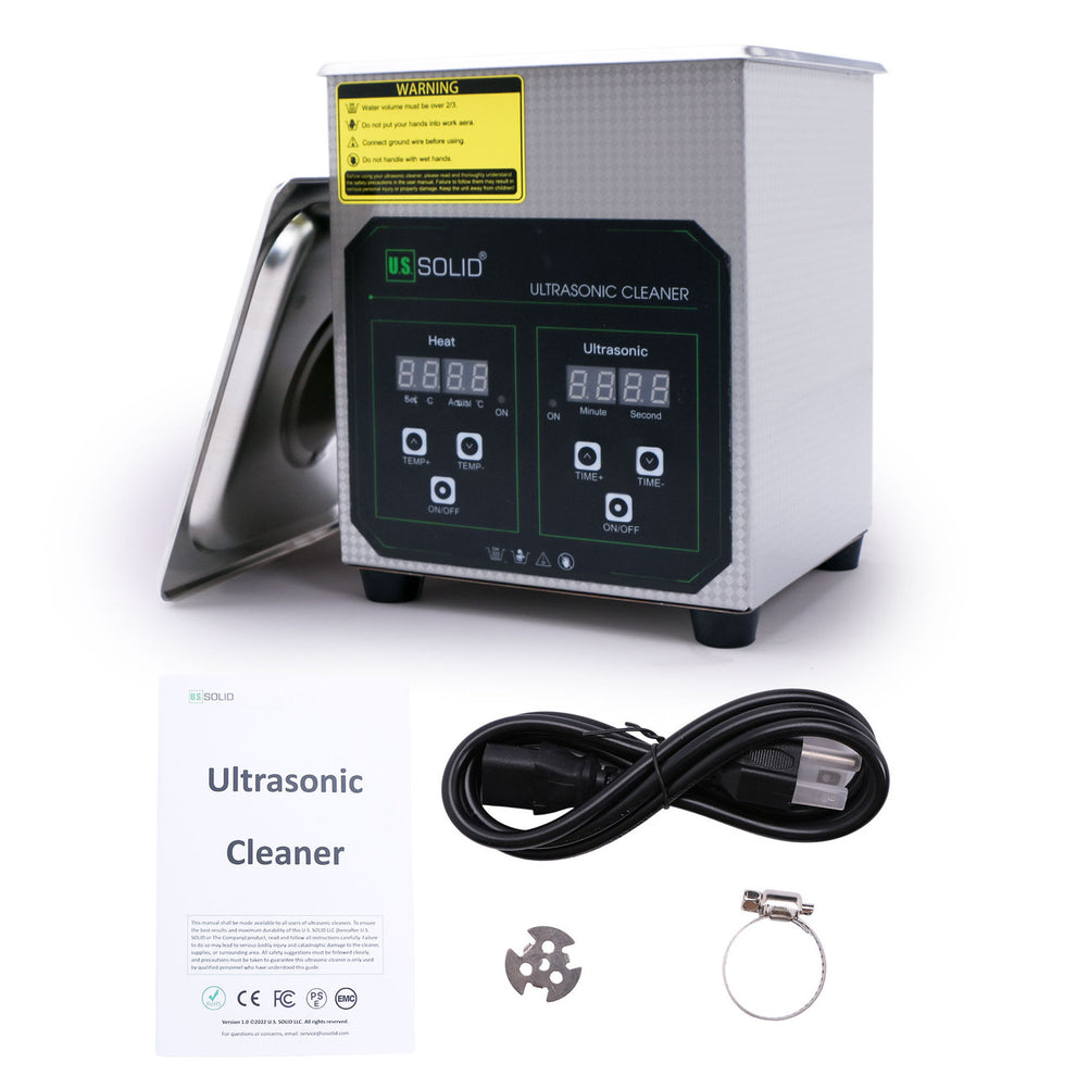 U.S. Solid 2 L Ultrasonic Cleaner, 40 KHz Stainless Steel Ultrasonic C