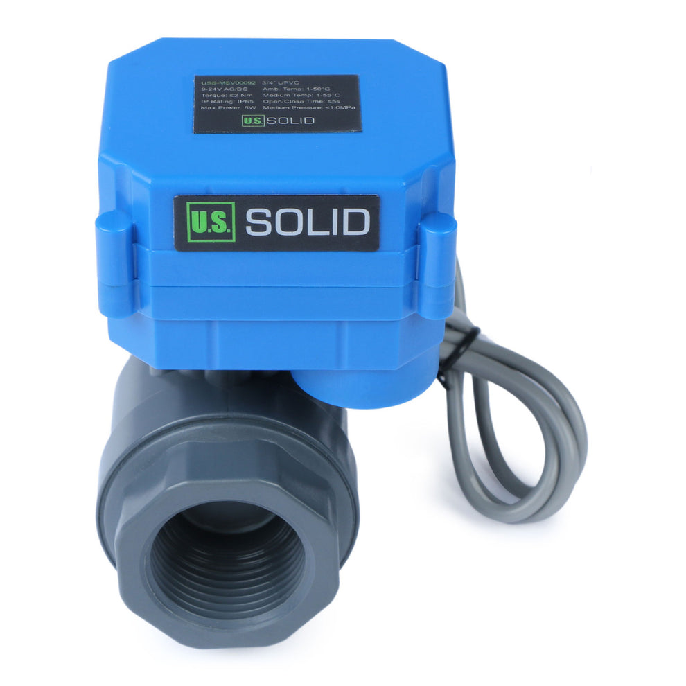 1" UPVC Motorized Ball Valve - 9-36V AC/DC Plastic Electrical Ball Val ...