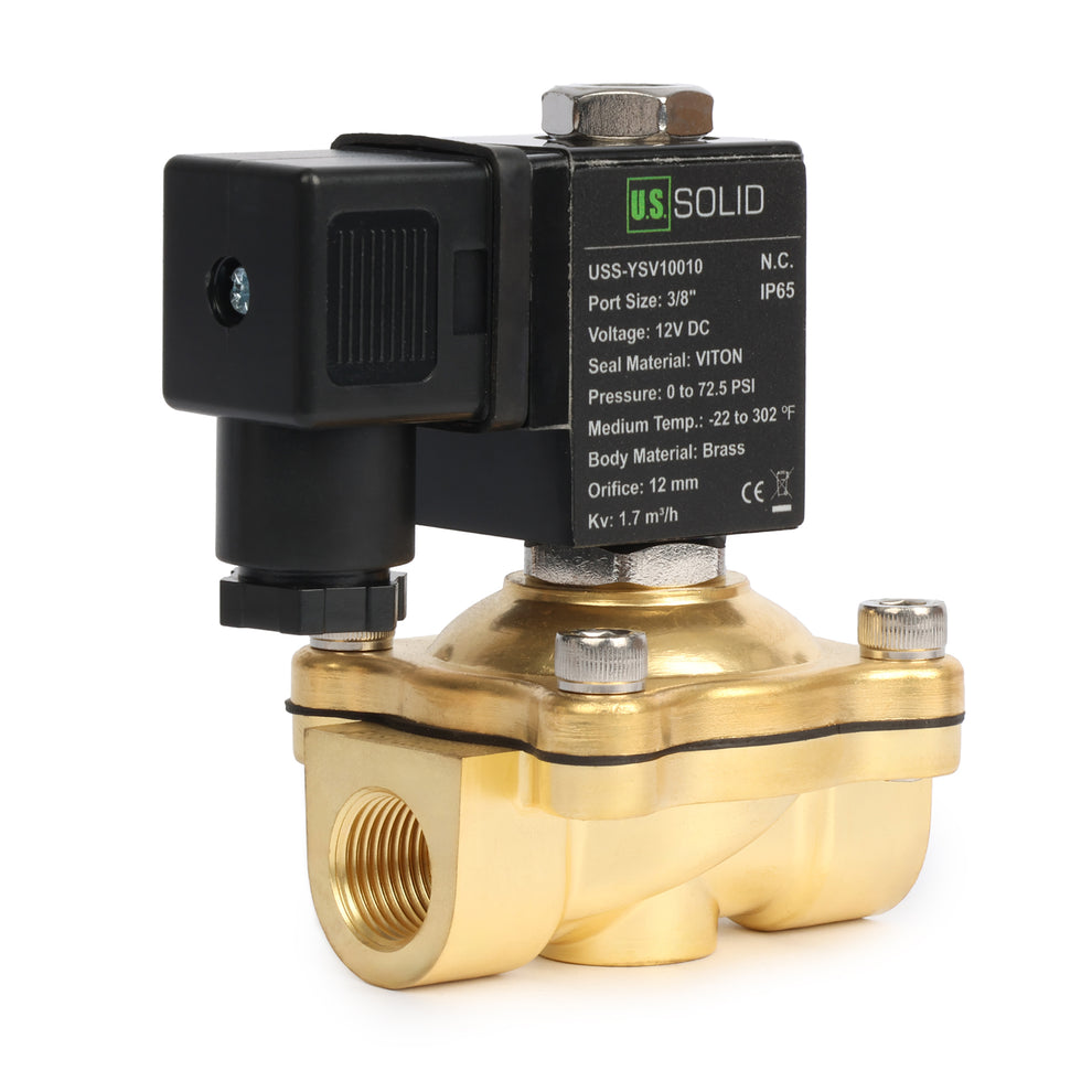 Électrovanne auto-maintenue en laiton 3/8", 12 V CC, joint VITON, norm ...