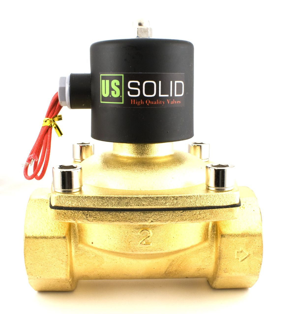2" Brass Electric Solenoid Valve 12VDC, Normally Closed (Water, Diesel ...) – U.S. Solid
