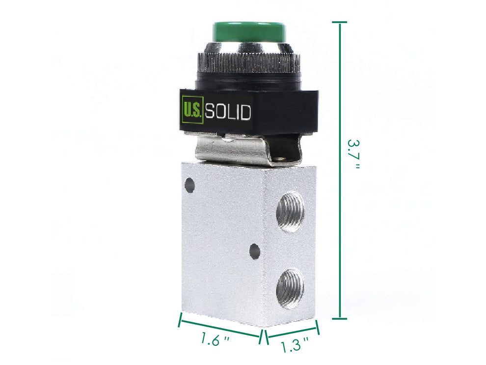 1/4" Pneumatic Solenoid Valve, 3-Way, 2-Position – U.S. Solid