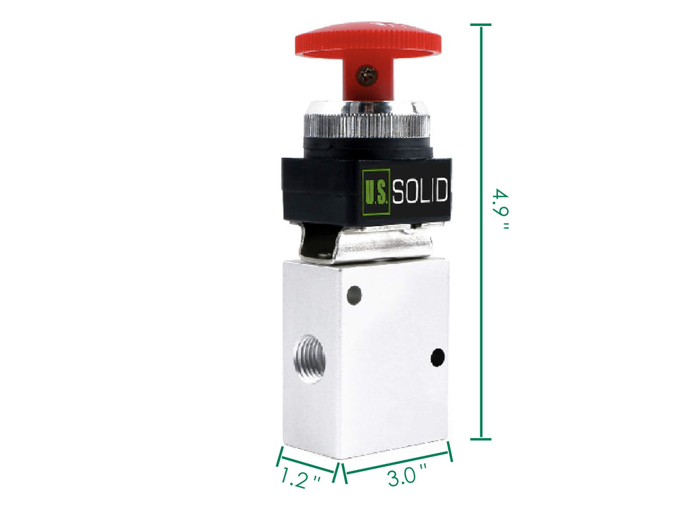 1/4" NPT Red Latching Emergency Mushroom Style Push Button 3 Way, 2 ...