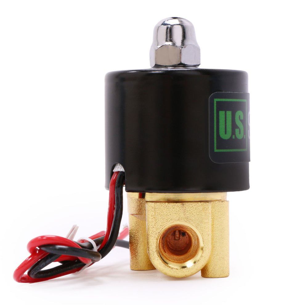 U.S. Solid Solenoid Valve - 1/4" Zinc-Alloy 24V AC Solenoid Valve, NBR