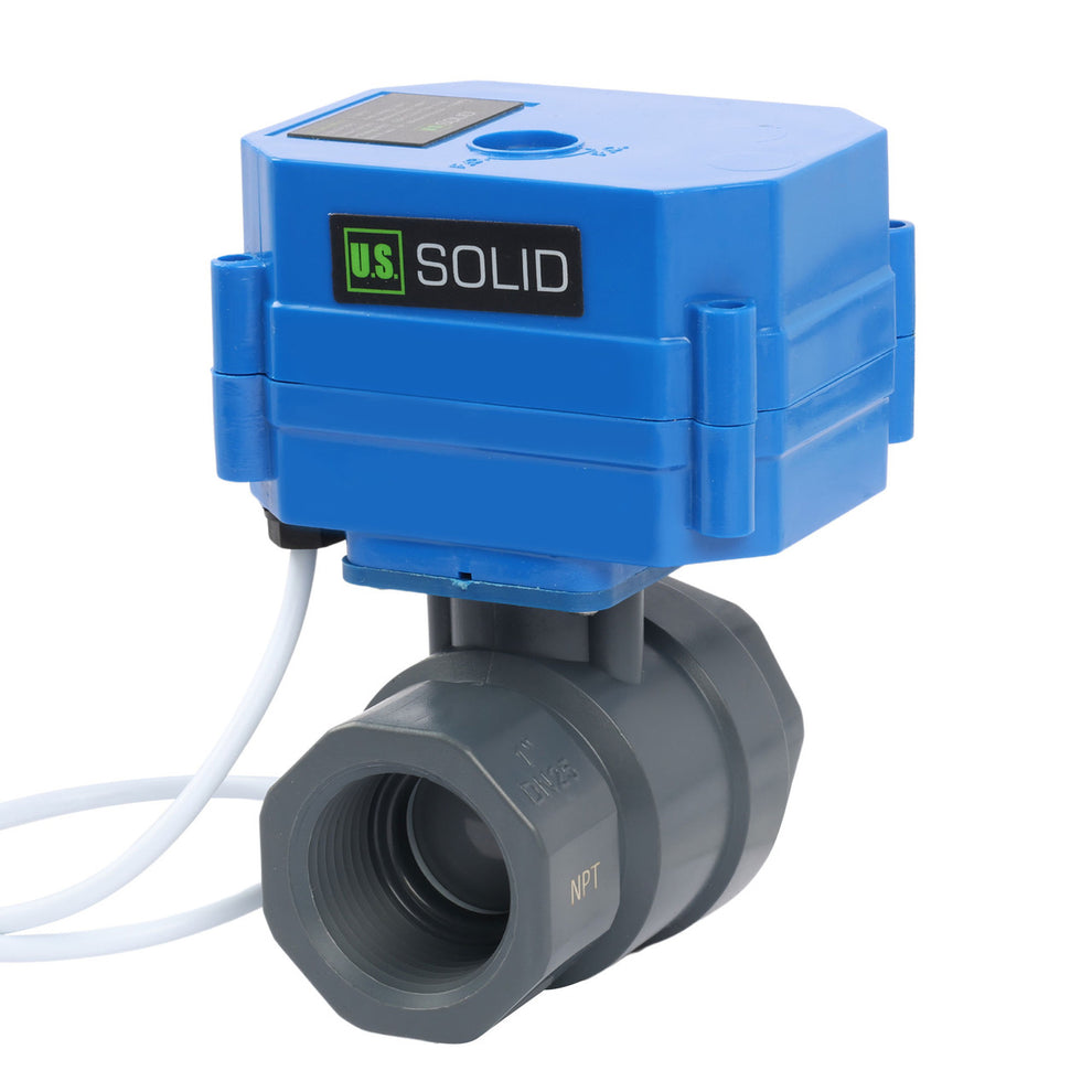 1" UPVC Motorized Ball Valve - 9-24V AC/DC Plastic Electrical Ball Val ...