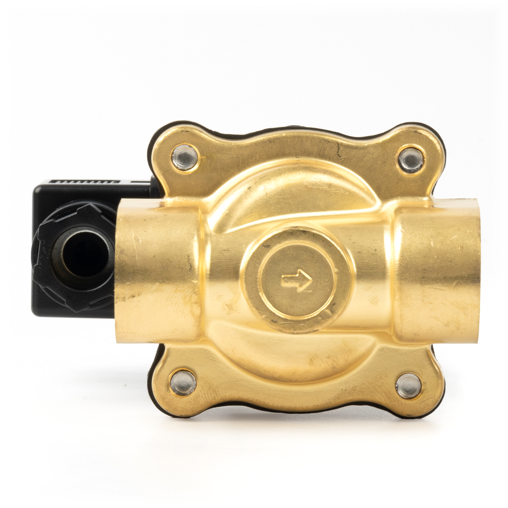 1/2" Brass Electric Solenoid Valve - 24V DC, Normally Closed, 145 PSI, – U.S. Solid