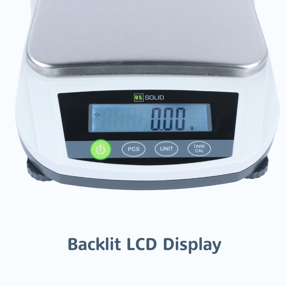 5000g x 0.01 g Precision Balance - 6" x 5" Weighing Pan Digital Scale ...