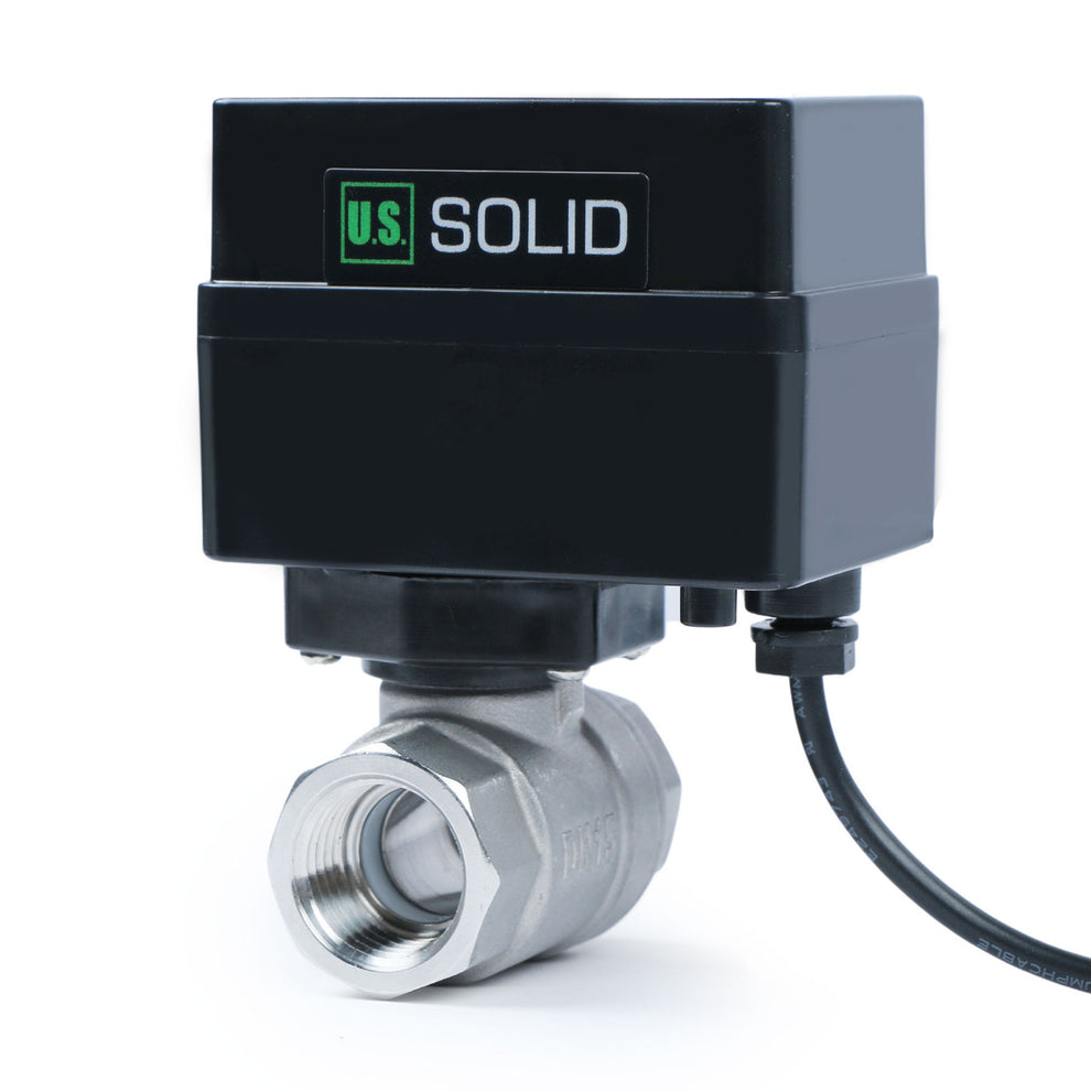 1/2" Motorized Ball Valve - Stainless Steel Electric Ball Valve with 3 ...