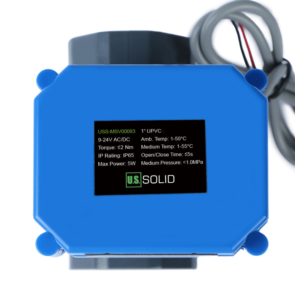 1" UPVC Motorized Ball Valve - 9-36V AC/DC Plastic Electrical Ball Val ...