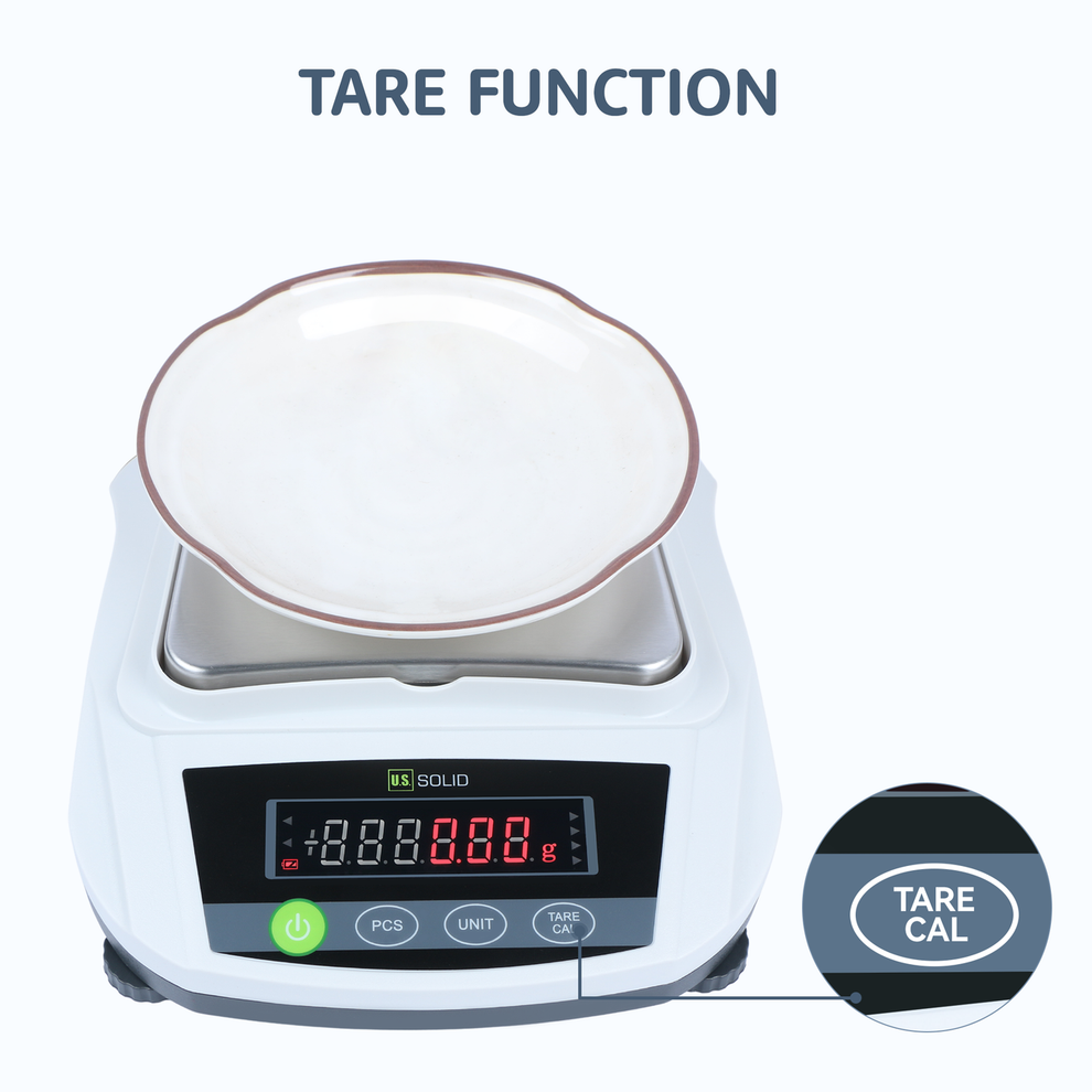 2000g x 0.01 g Precision Balance - 6" x 5" Weighing Pan Digital Scale ...