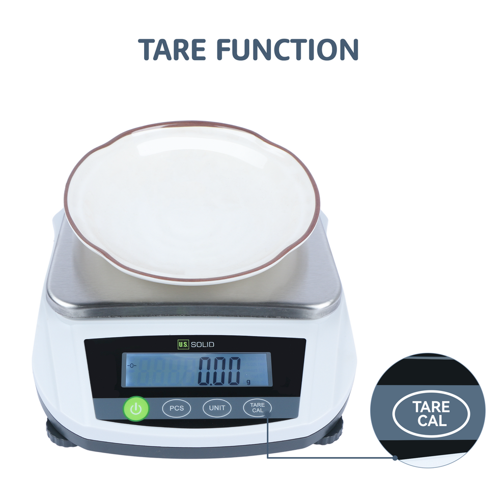 5000g x 0.01 g Precision Balance - 6" x 5" Weighing Pan Digital Scale ...
