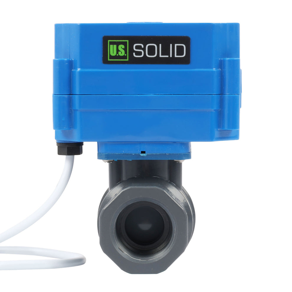 3/4" UPVC Motorized Ball Valve - 9-24V AC/DC Plastic Electrical Ball V ...