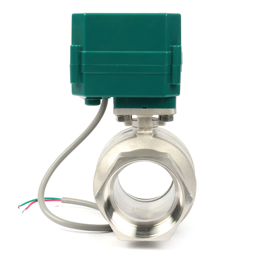 2" Motorized Ball Valve - Stainless Steel 2-wire Auto Return, 9-24V AC ...