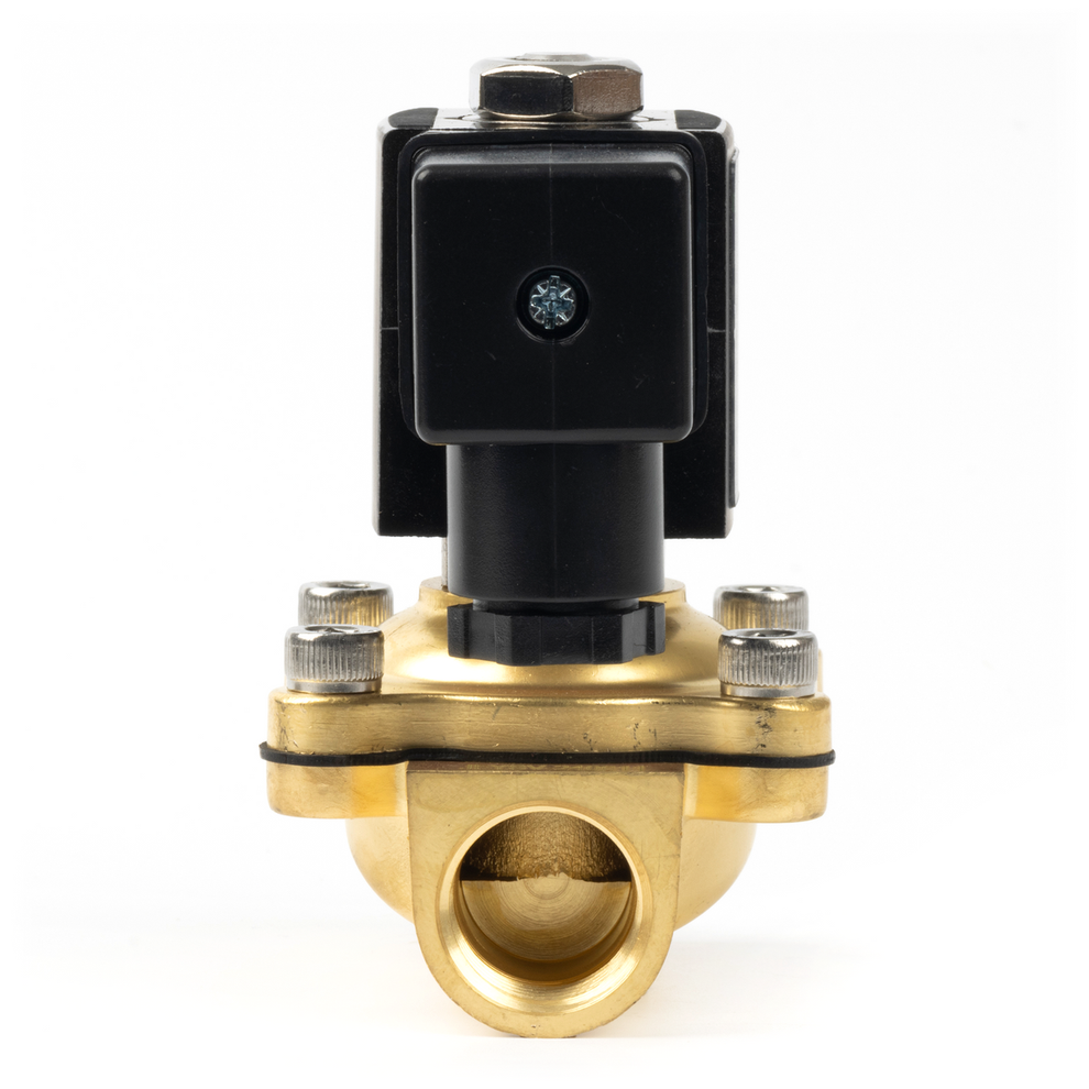 1/2" Brass Electric Solenoid Valve - 24V DC, Normally Closed, 145 PSI, – U.S. Solid