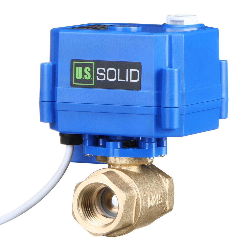 Motorized Ball Valve- 1/2" Brass Electrical Ball Valve with Manual Fun ...