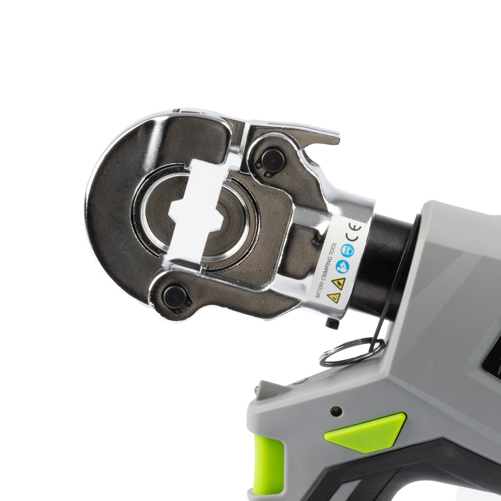 Electric Cordless Hydraulic Crimper Tool Kit with 8 AWG - 600 MCM Copp ...