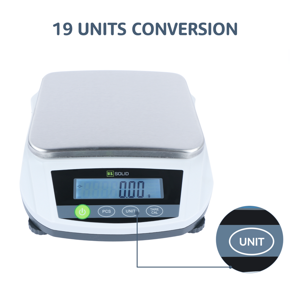 5000g x 0.01 g Precision Balance - 6" x 5" Weighing Pan Digital Scale ...