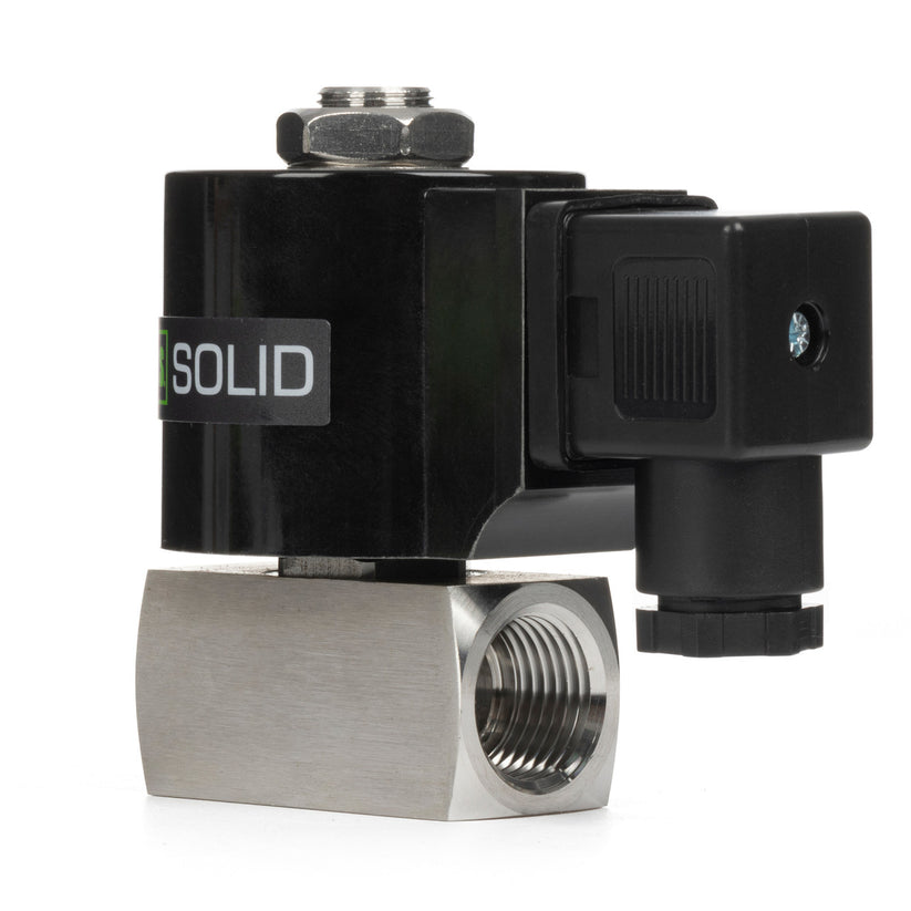 1/2" NPT Solenoid Valve 12V DC, Stainless Steel, NC – U.S. Solid