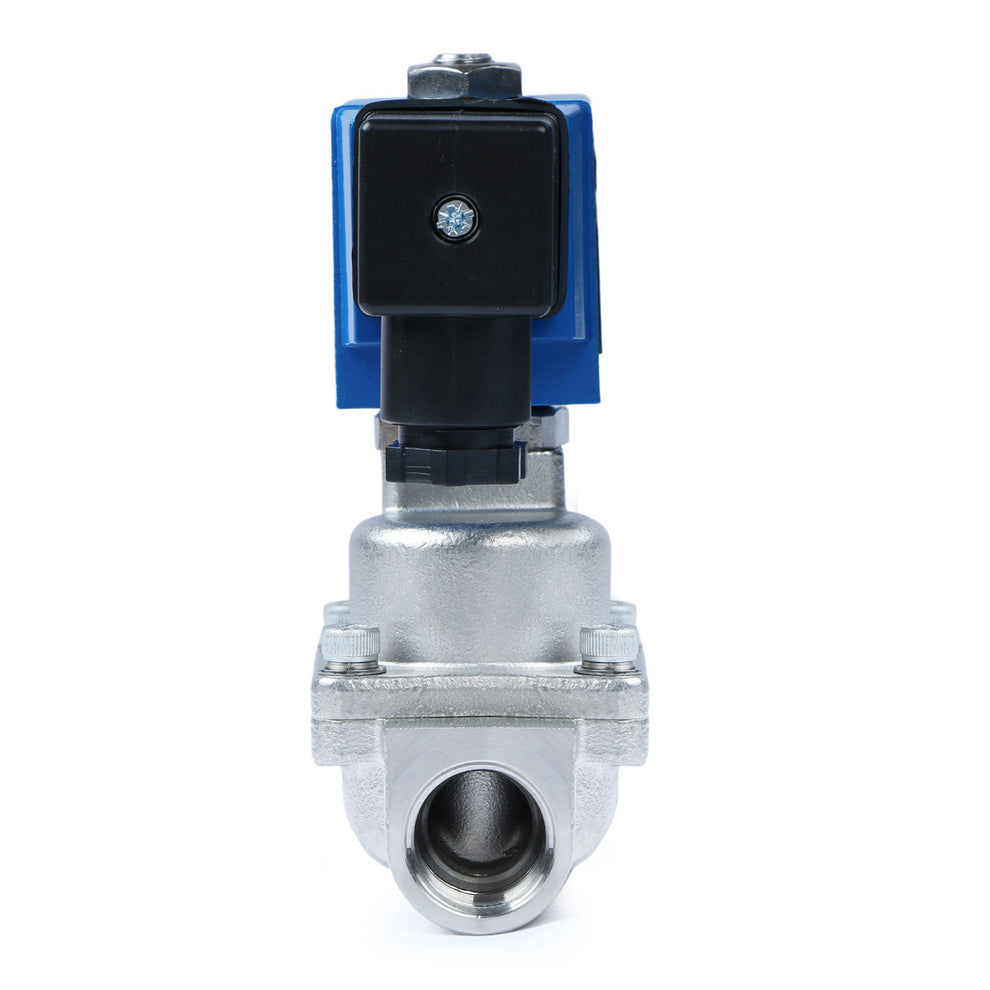 High Pressure Solenoid Valve - 1/2" Stainless Steel 100 bar, 12V DC Hi ...