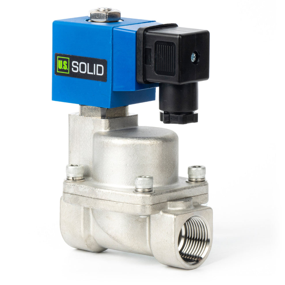 High Pressure Solenoid Valve - 3/4" Stainless Steel 100 bar, 24V DC Hi ...