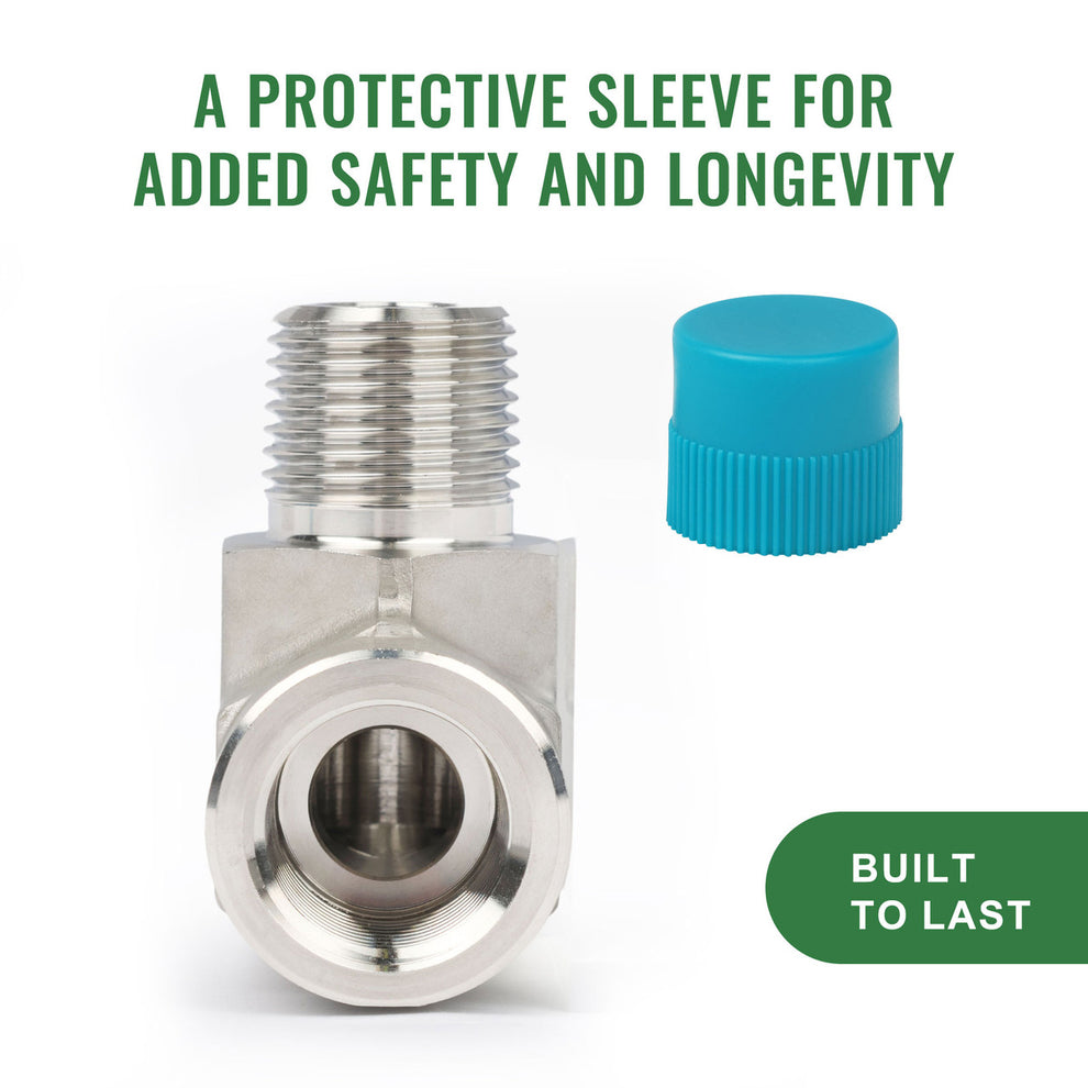 Stainless Steel 90-Degree Elbow - Male Female (1/2*1/2 NPT), 6000 Psi ...