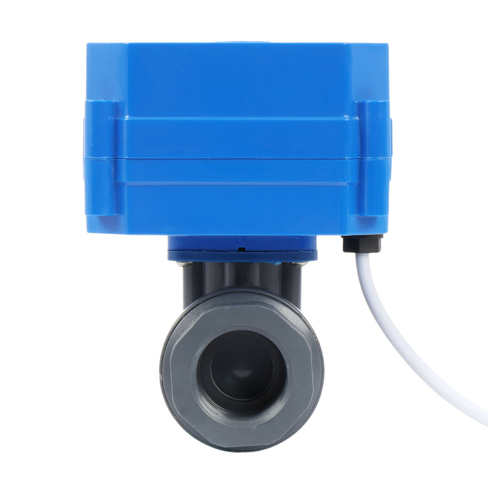 3/4" UPVC Motorized Ball Valve - 9-24V AC/DC Plastic Electrical Ball V ...