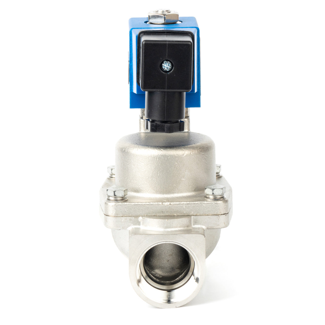 High Pressure Solenoid Valve - 1" Stainless Steel 100 bar, 24V DC High ...