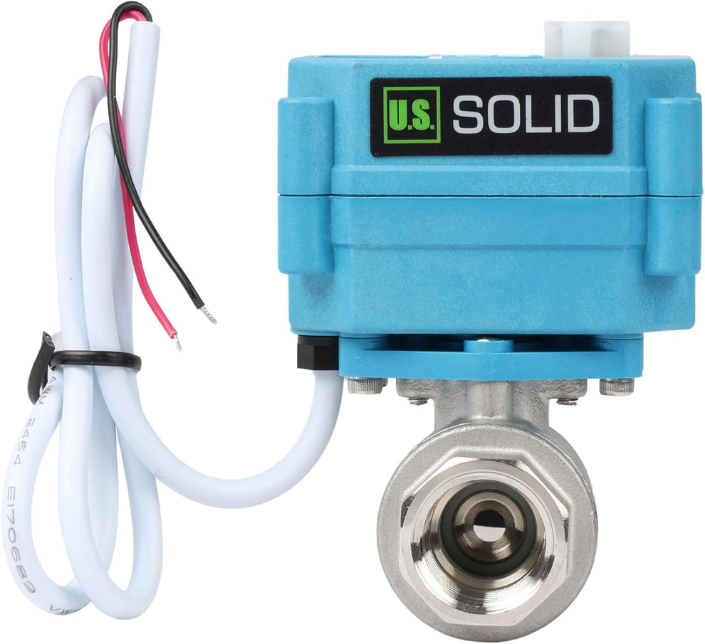 1/2" SS316 Motorized Ball Valve with Waterproof Cover, 9-24V AC/DC, Fu ...