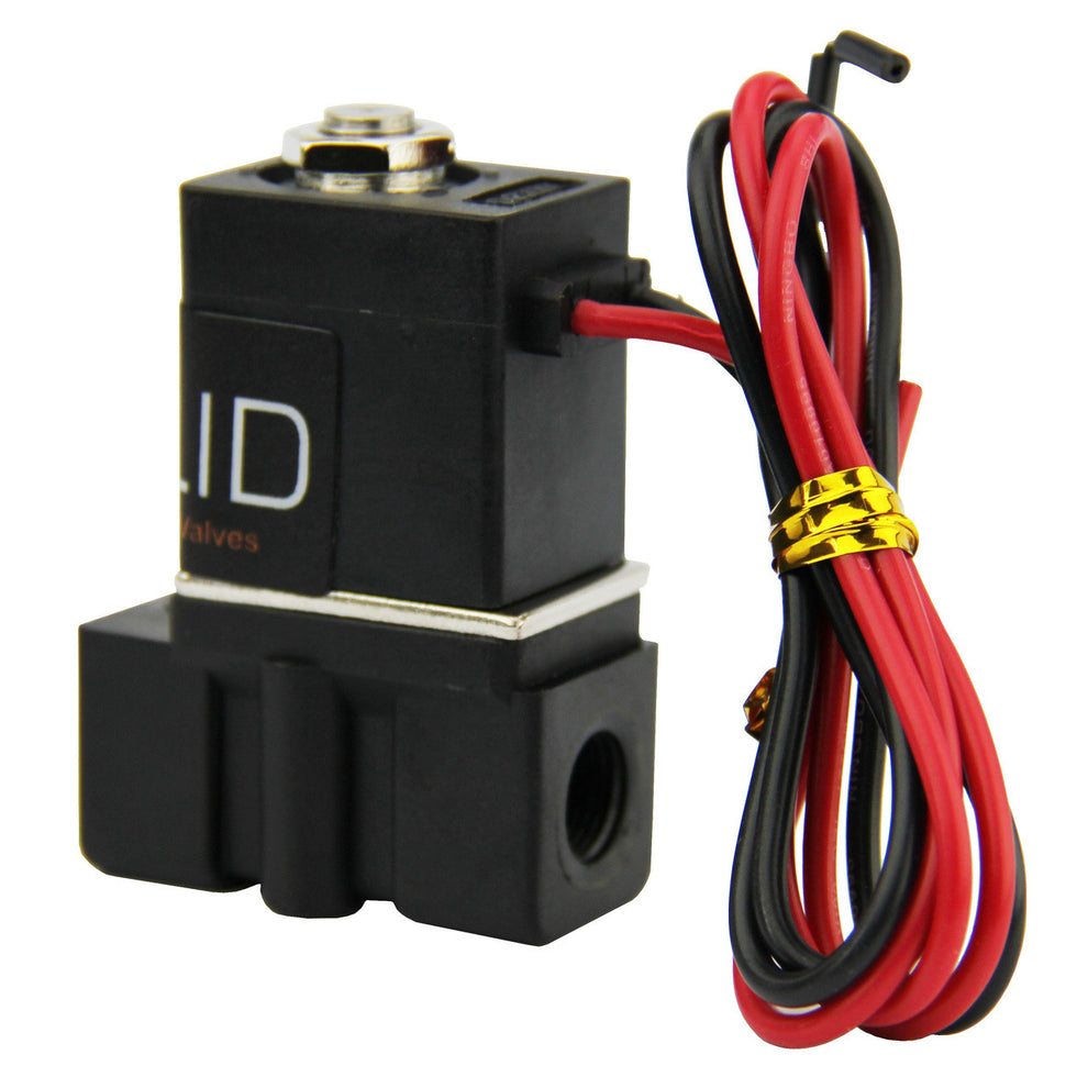 1/8" Nylon Electric Solenoid Valve 12V DC Normally Closed NBR – U.S. Solid