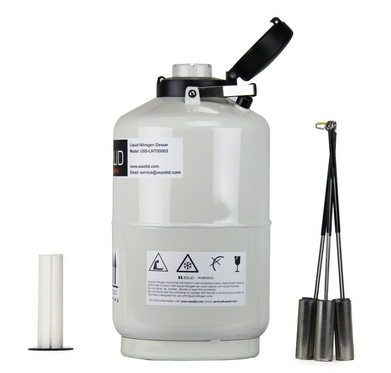 10 L Cryogenic Container Liquid Nitrogen LN2 Tank with Straps – U.S. Solid