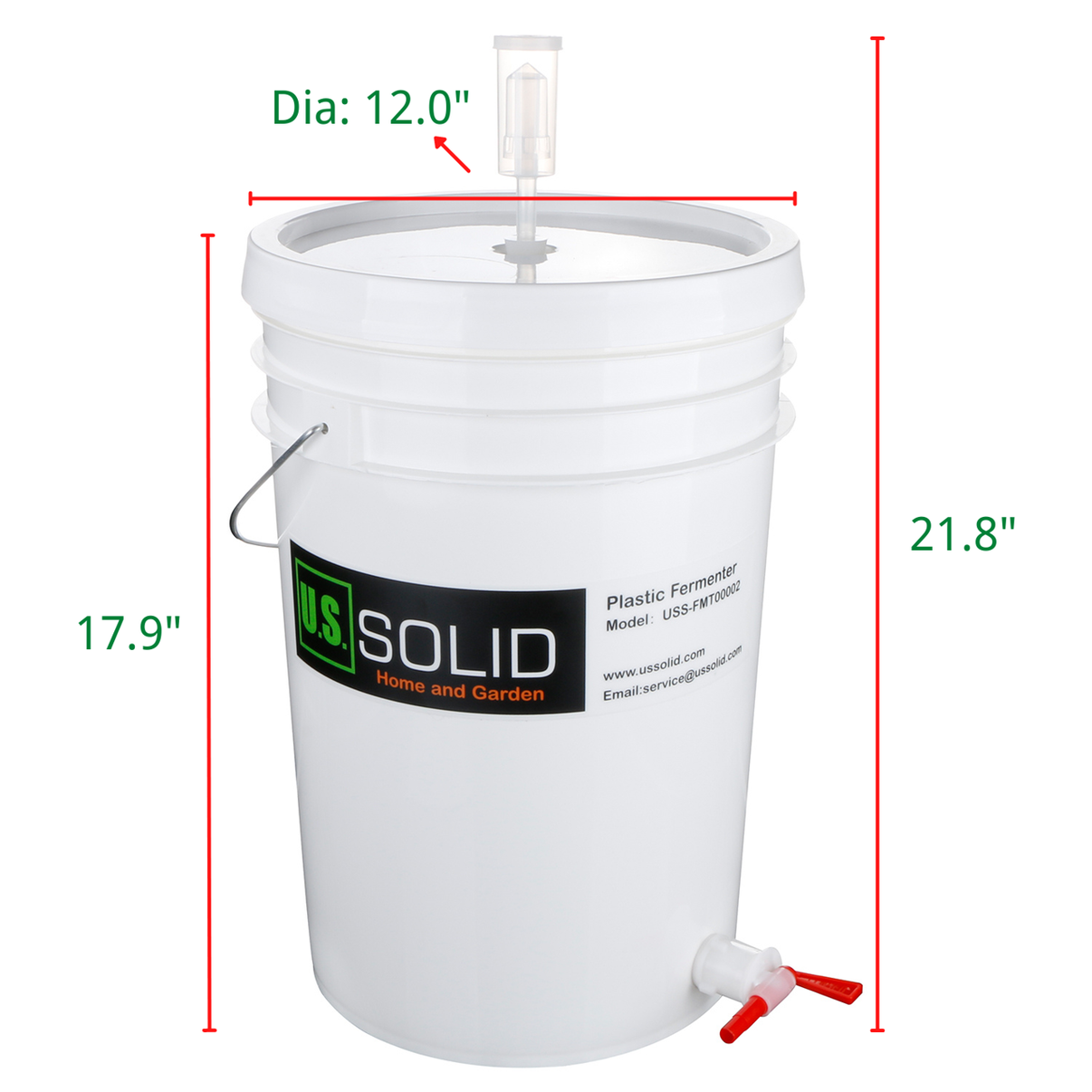 2-Pack Plastic Fermenter - 6.5 Gallon Food-Grade Fermenting Bucket Hom ...