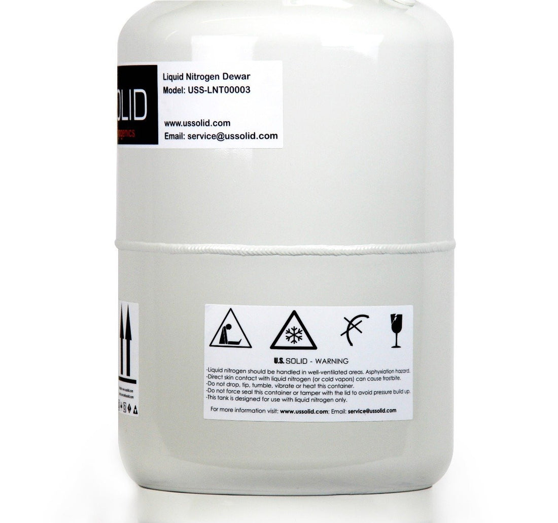 10 L Cryogenic Container Liquid Nitrogen LN2 Tank with Straps – U.S. Solid